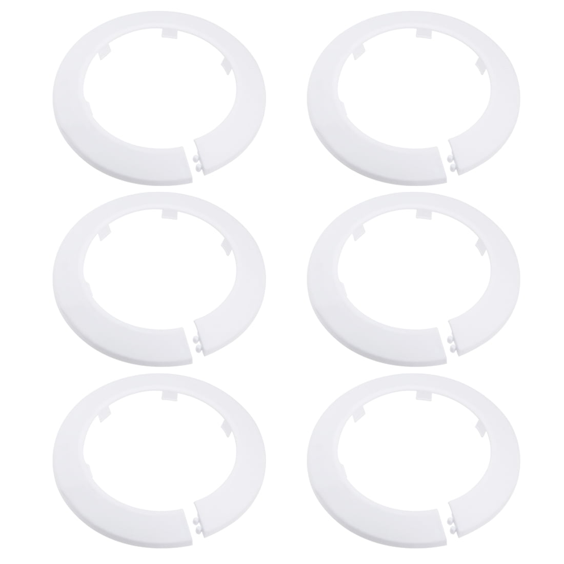 Uxcell 89mm PP Plastic Water Pipe Cover Decoration 6 Pack White ...