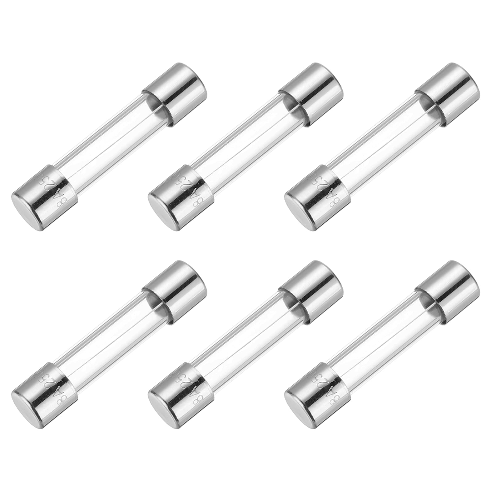 Uxcell 8A 250V Glass Fuse 5x20mm Time Delay Fuse UL Listed Slow Blow ...