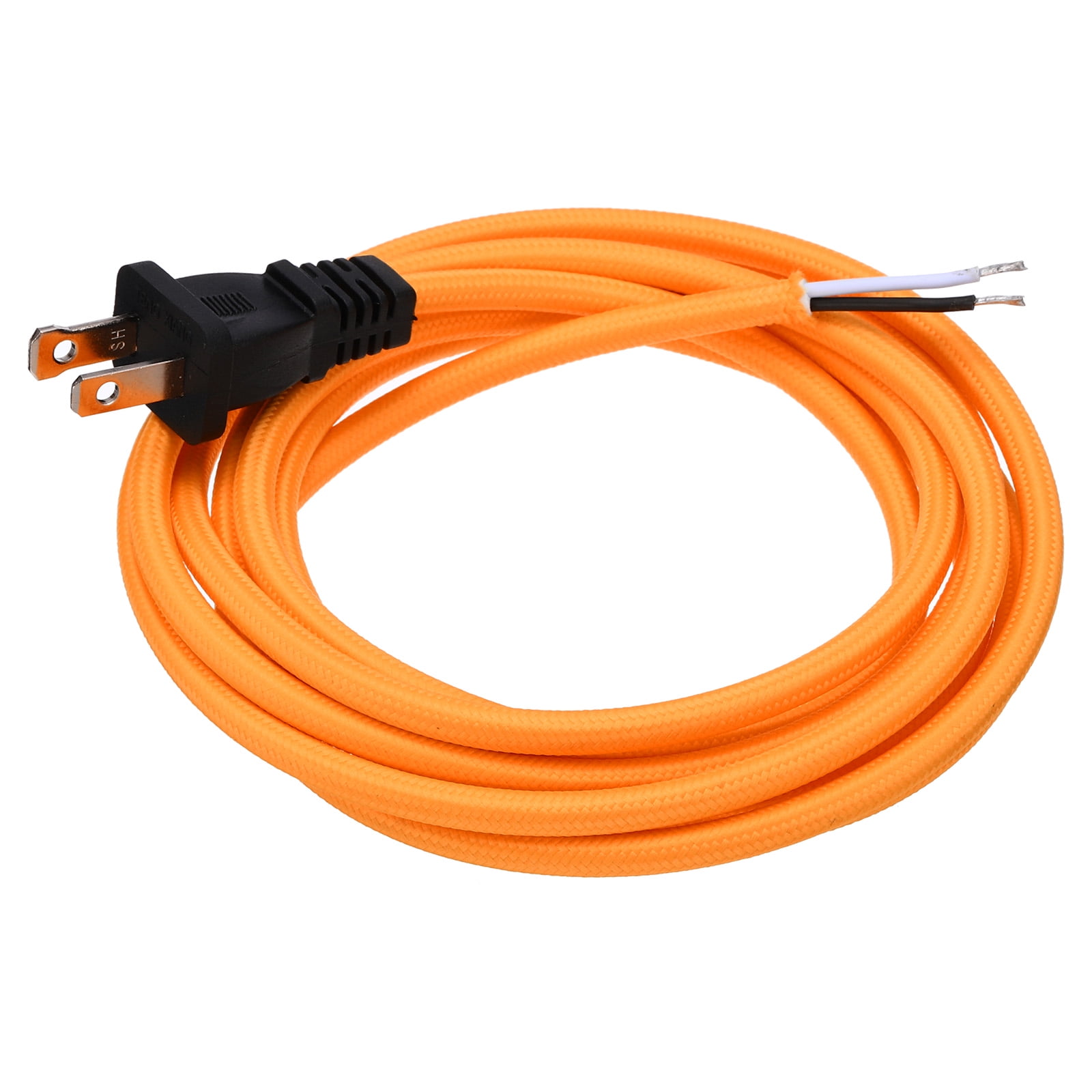 Uxcell 8Ft 18/2 Cloth Covered Lamp Cord with Plug, Vintage Electrical ...