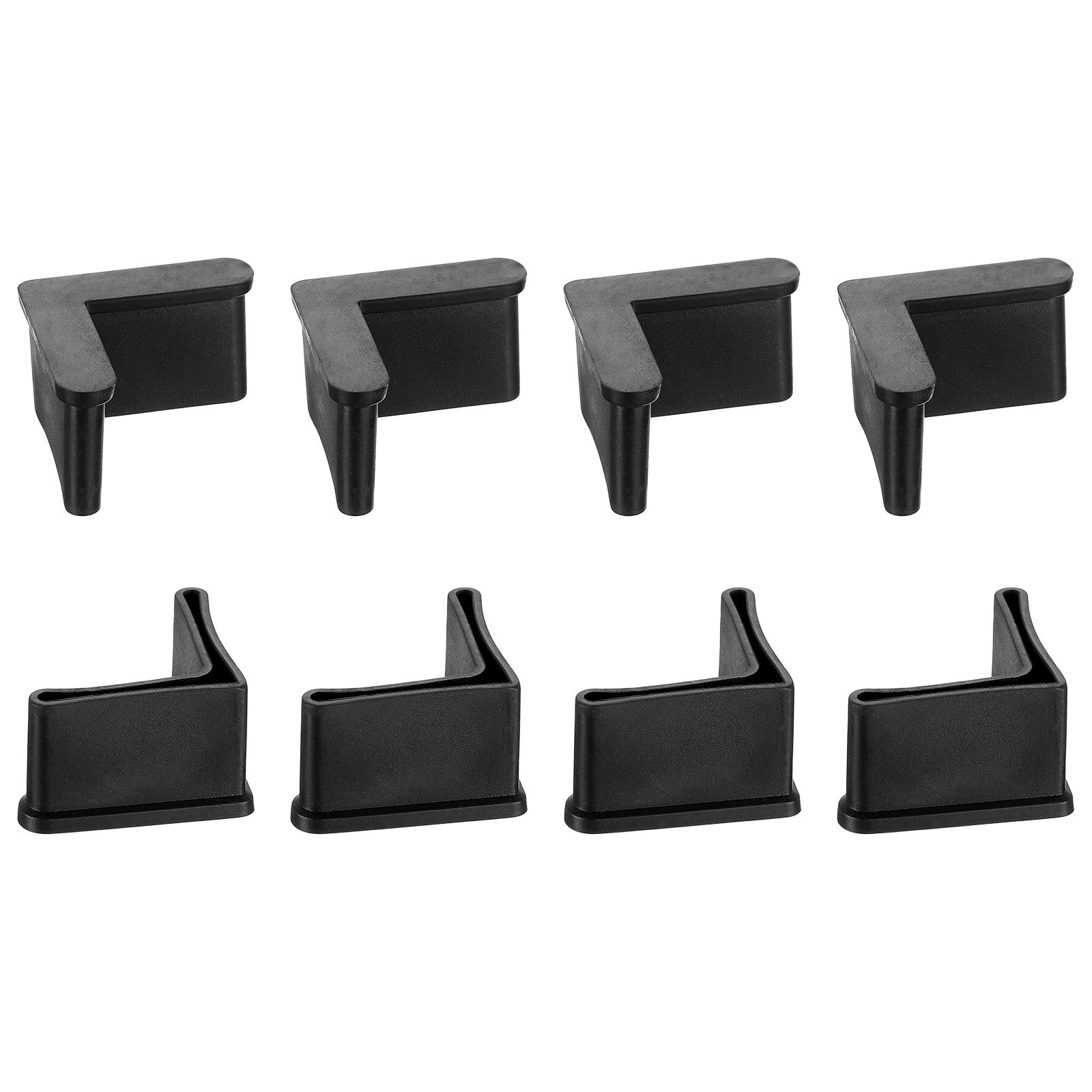 Uxcell 8Pack 1.57" x 1.57" Angle Iron Foot Pad L Shaped Plastic Leg Cap ...