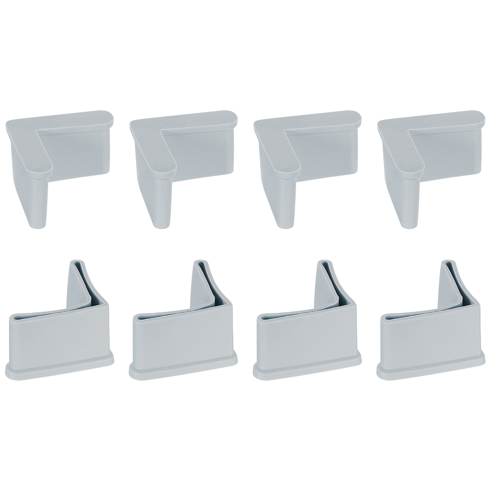 Uxcell 8Pack 1.57" x 1.57" Angle Iron Foot Pad L Shaped Plastic Leg Cap ...