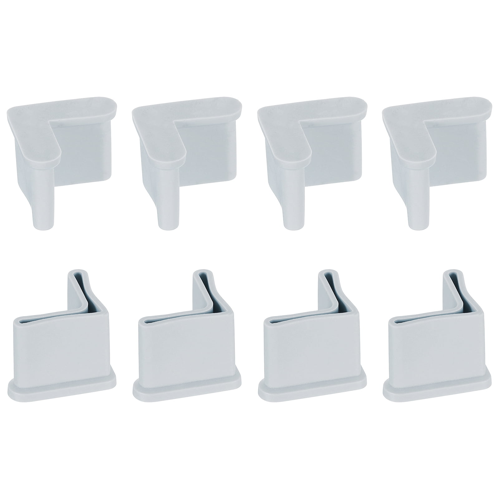 Uxcell 8Pack 1" x 1" Angle Iron Foot Pad L Shaped Plastic Leg Cap ...