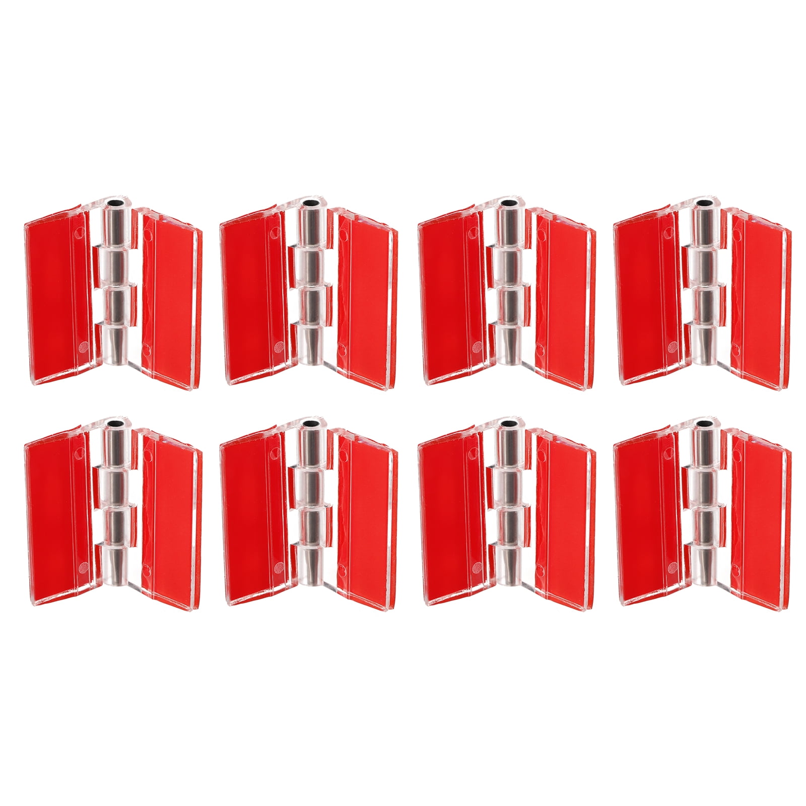 Uxcell 8Pack 30x35mm Acrylic Hinges Self Adhesive Clear Folding Hinge ...