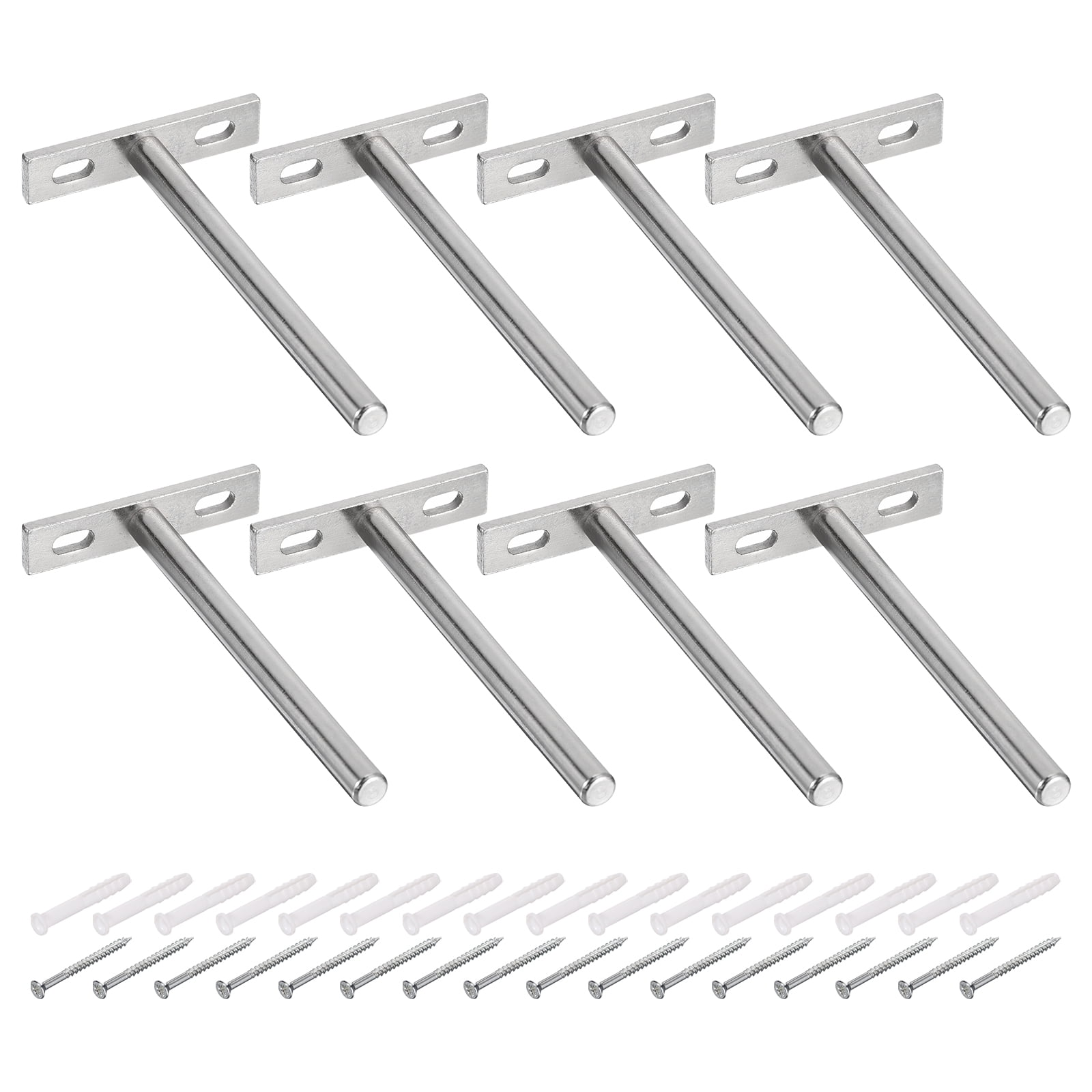 Uxcell 8Pack 5 Inch Wall Mounting Floating Shelf Bracket Blind Shelf ...