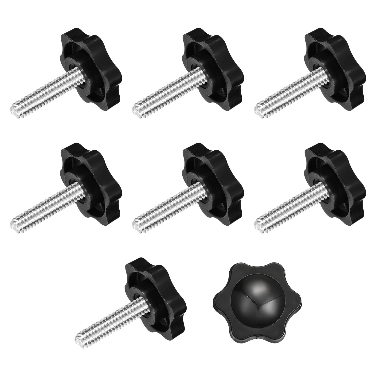 Uxcell 8Pack Clamping Screw Knob, M6 x 25mm Hex Shaped Star Knob for ...