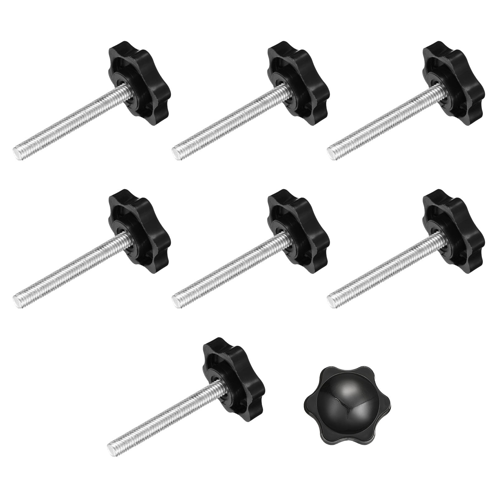 Uxcell 8Pack Clamping Screw Knob, M6 x 45mm Hex Shaped Star Knob for ...
