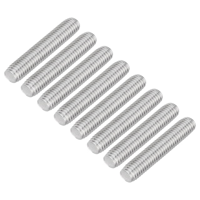 Uxcell 8Pack M10 x 50mm 1.5mm Pitch 304 Stainless Steel Fully Threaded ...