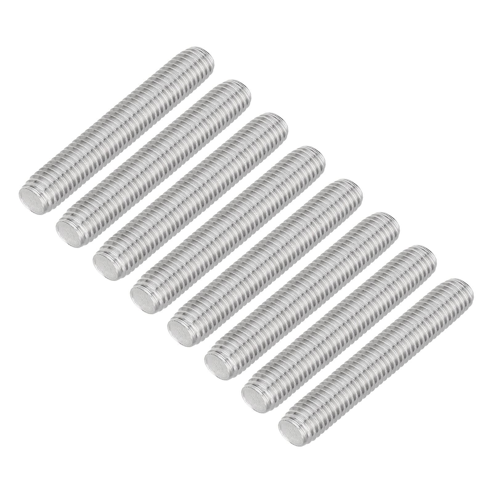 Uxcell 8Pack M10 x 60mm 1.5mm Pitch 304 Stainless Steel Fully Threaded ...