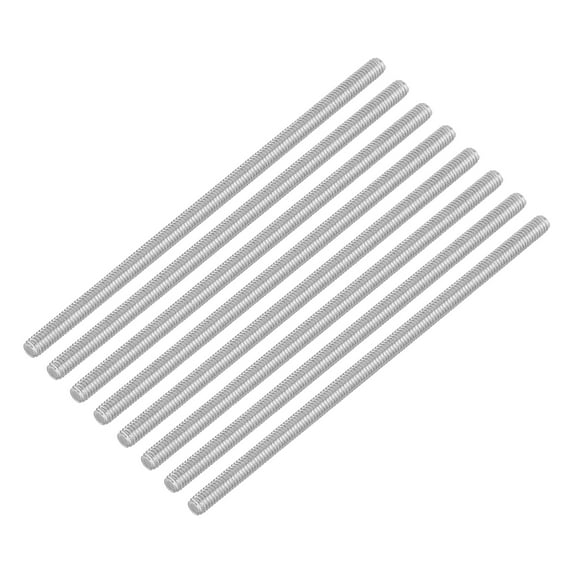Uxcell 8Pack M4 x 100mm 0.7mm Pitch 304 Stainless Steel Fully Threaded ...