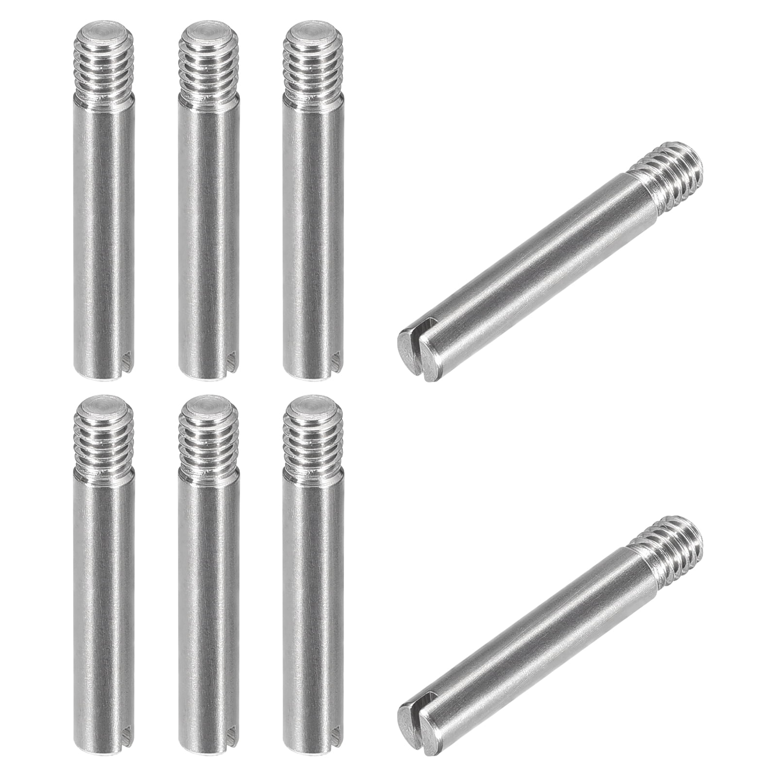 Uxcell 8 pack M4 x 25mm Slotted Cylindrical Pin 304 Stainless Steel ...