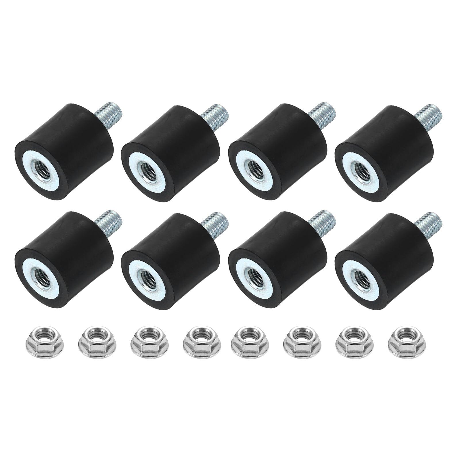 Uxcell 8Pack M5x10mm Rubber Mounts, 15x15mm(DxH) Rubber Studs Shock ...