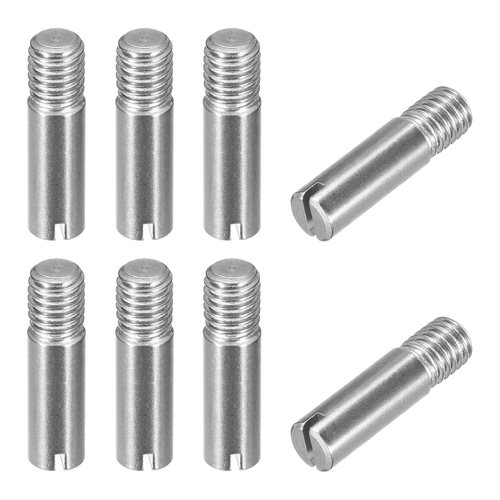 Uxcell 8Pack M8 x 30mm Slotted Cylindrical Pin 304 Stainless Steel ...