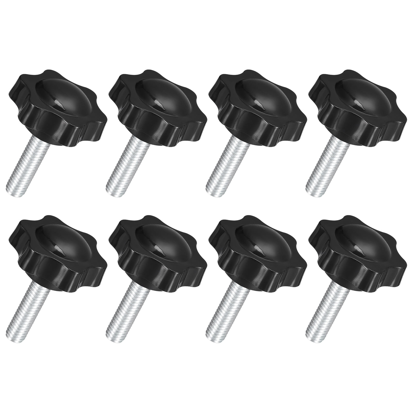 Uxcell 8Pack M8 x 30mm Star Knobs Plastic Hex Shaped Hand Clamping Knob ...