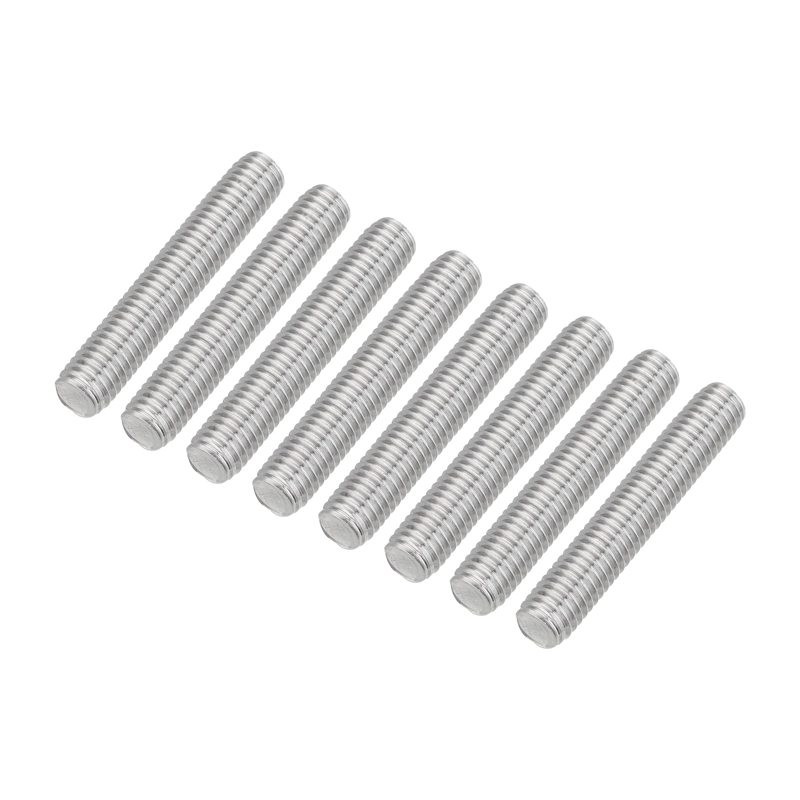 Uxcell 8Pack M8 x 45mm 1.25mm Pitch 304 Stainless Steel Fully Threaded ...