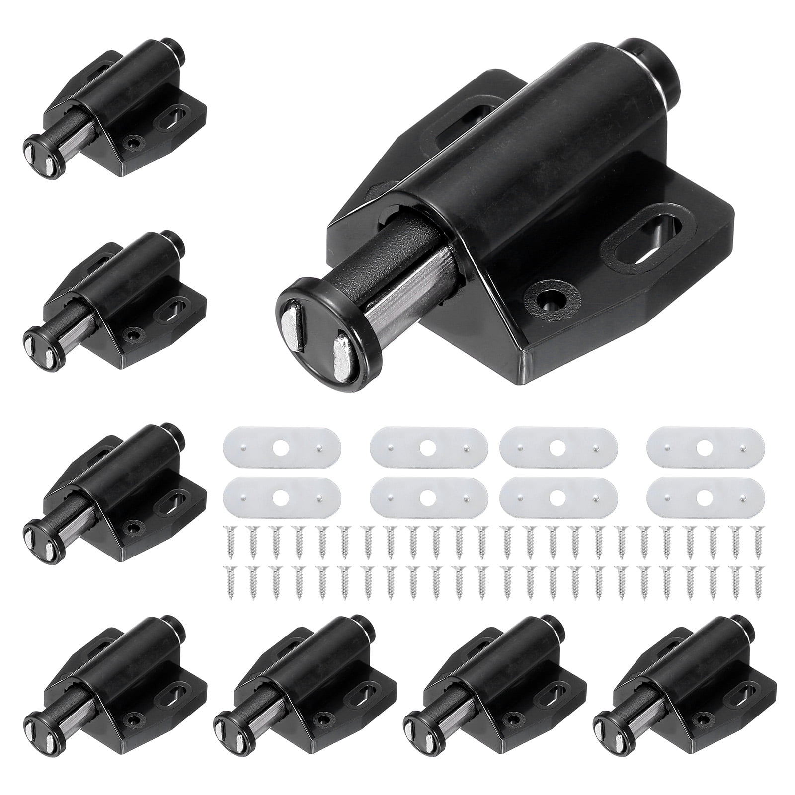 Uxcell 8Pack Magnetic Touch Latches, Push to Open Magnet Pressure Touch ...