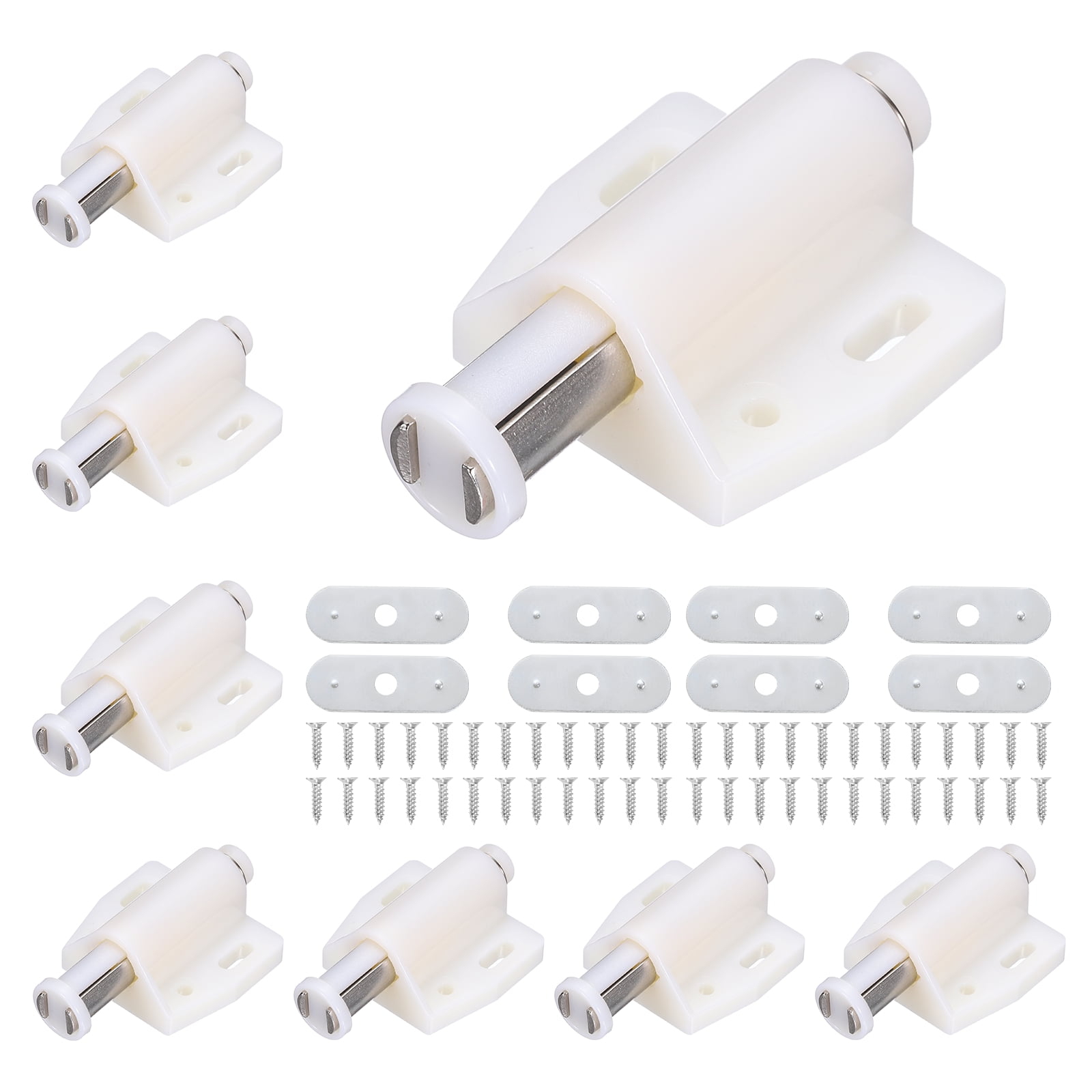 Uxcell 8Pack Magnetic Touch Latches, Push to Open Magnet Pressure Touch ...