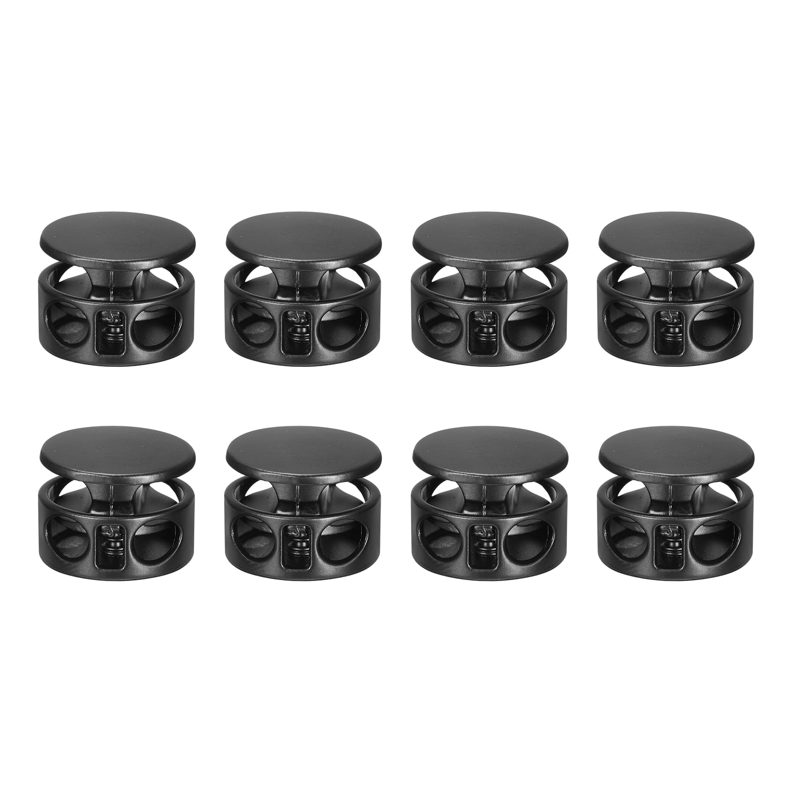 Uxcell 8Pack Metal Cord Locks, 3.5mm Double Hole Toggle Spring Stop ...