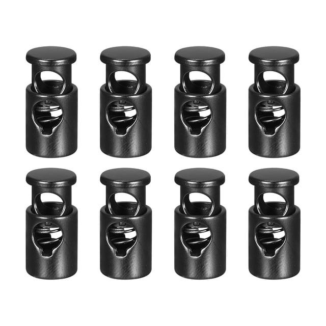 Uxcell 8Pack Metal Cord Locks, 4.2mm Single Hole Toggle Spring Stop ...