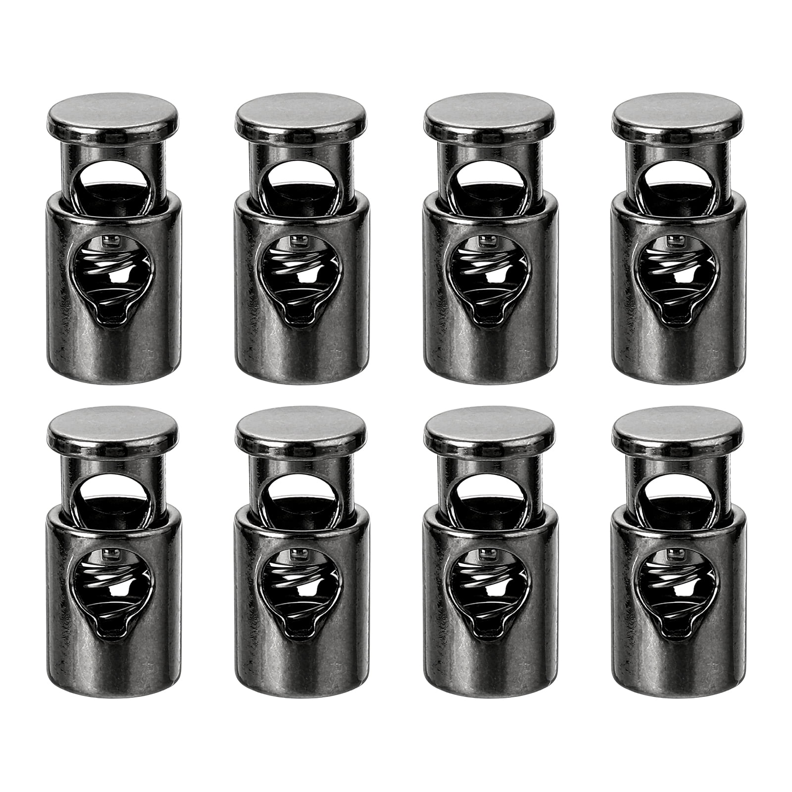 Uxcell 8Pack Metal Cord Locks, 4.2mm Single Hole Toggle Spring Stop ...
