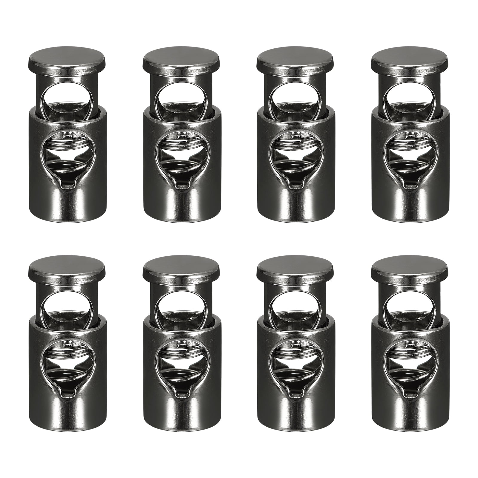 Uxcell 8Pack Metal Cord Locks, 5mm Single Hole Toggle Spring Stop Cord ...