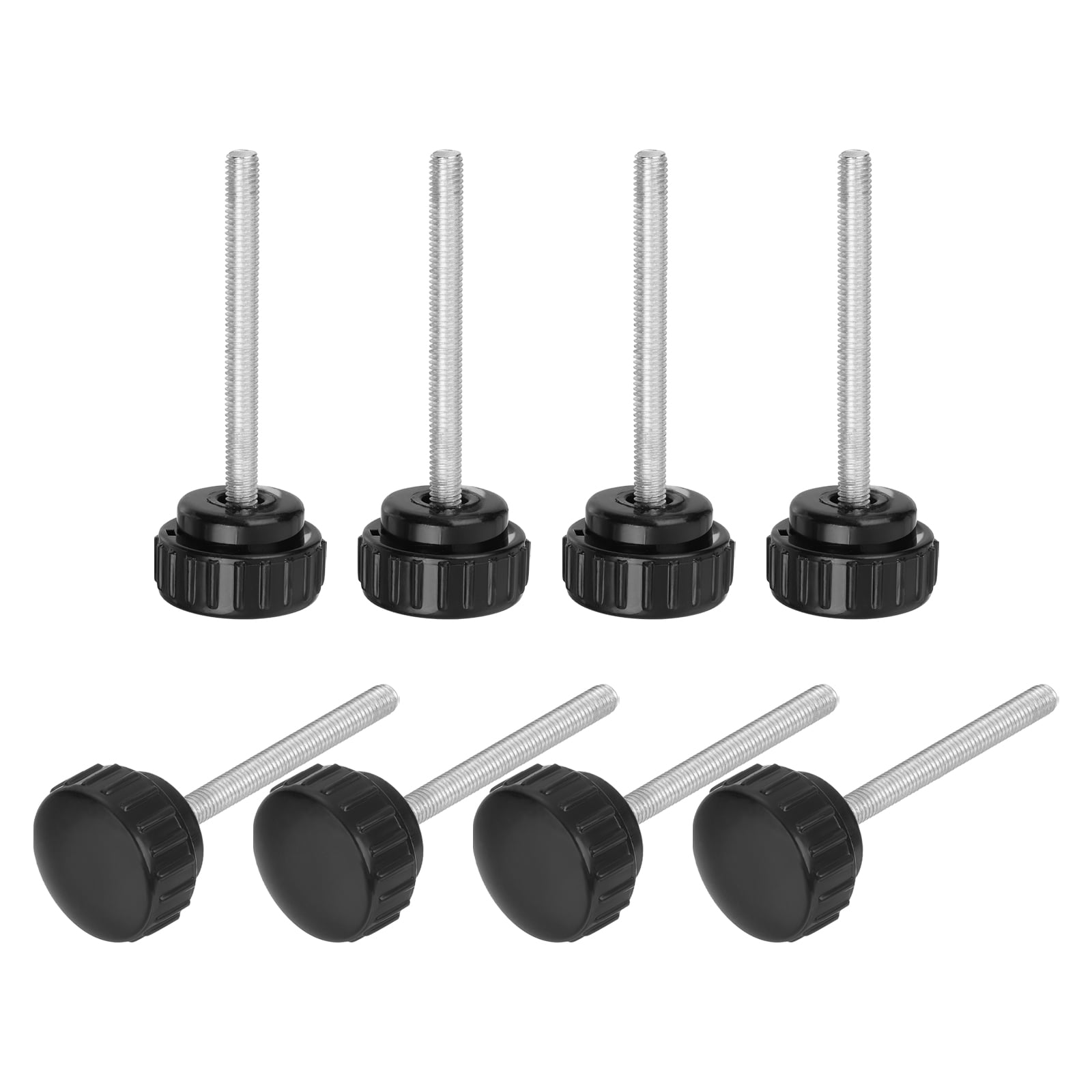 Uxcell 8Pack Round Knurled Thumb Screws, M5x50mm Carbon Steel Zinc ...