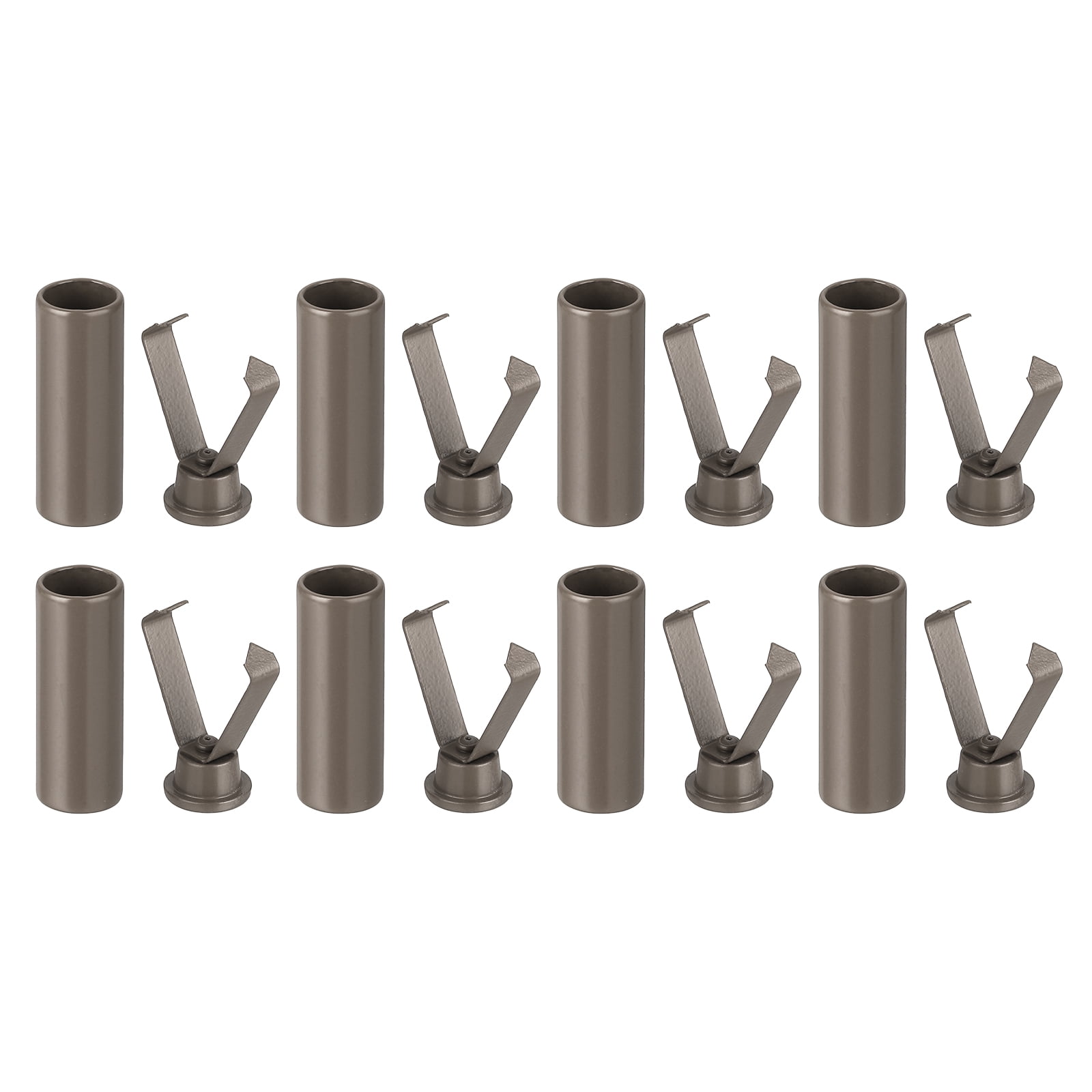 Uxcell 8Pack Shoelace Tips Alloy Shoelace Head, Dark Brown Cylindrical ...