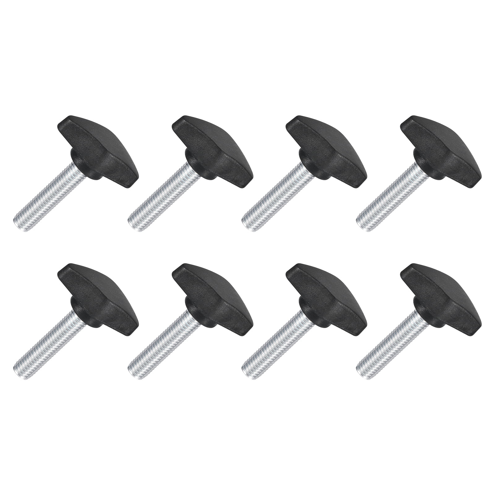 Uxcell 8Pack Tee Wing Knobs Thumb Screws, M8 x 35mm Clamping Screw Knob ...