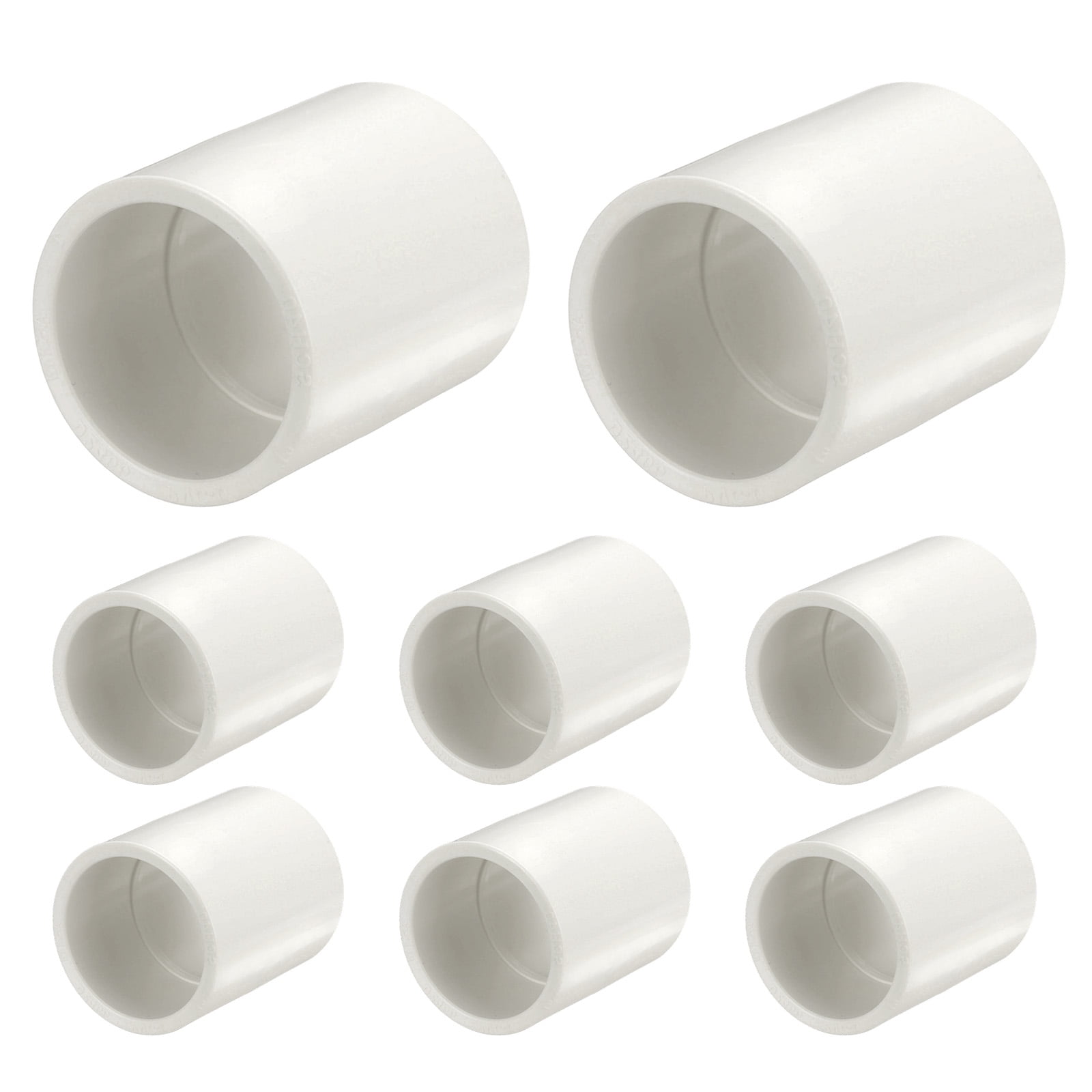 Uxcell 8Pcs 1/2" UPVC Pipe Coupling Fitting, SCH40 (SOC x SOC ...