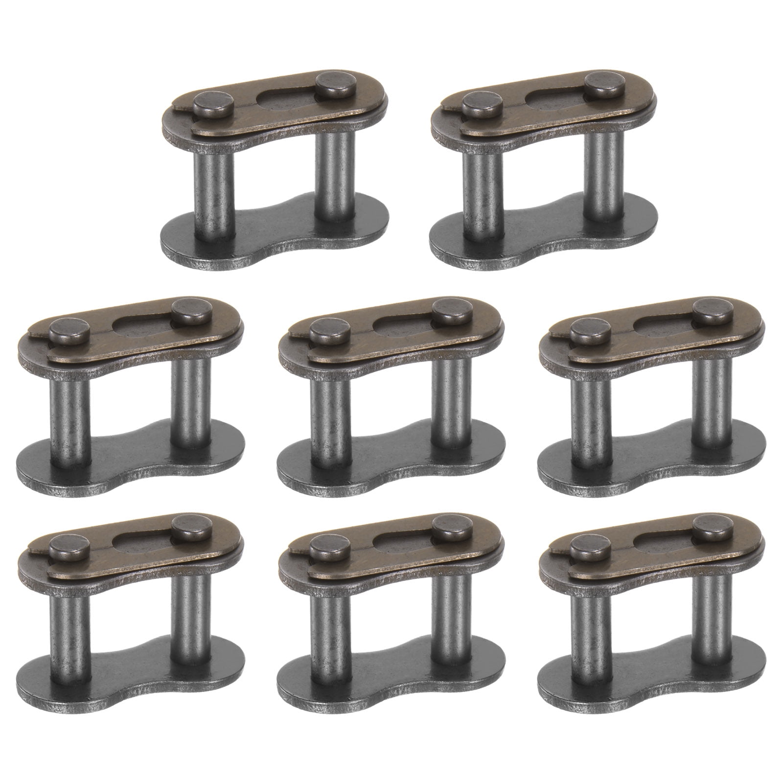 Uxcell 8Pcs 10B-1 Roller Chain Connecting Links 15.875mm Pitch Carbon Steel Master Connector ...