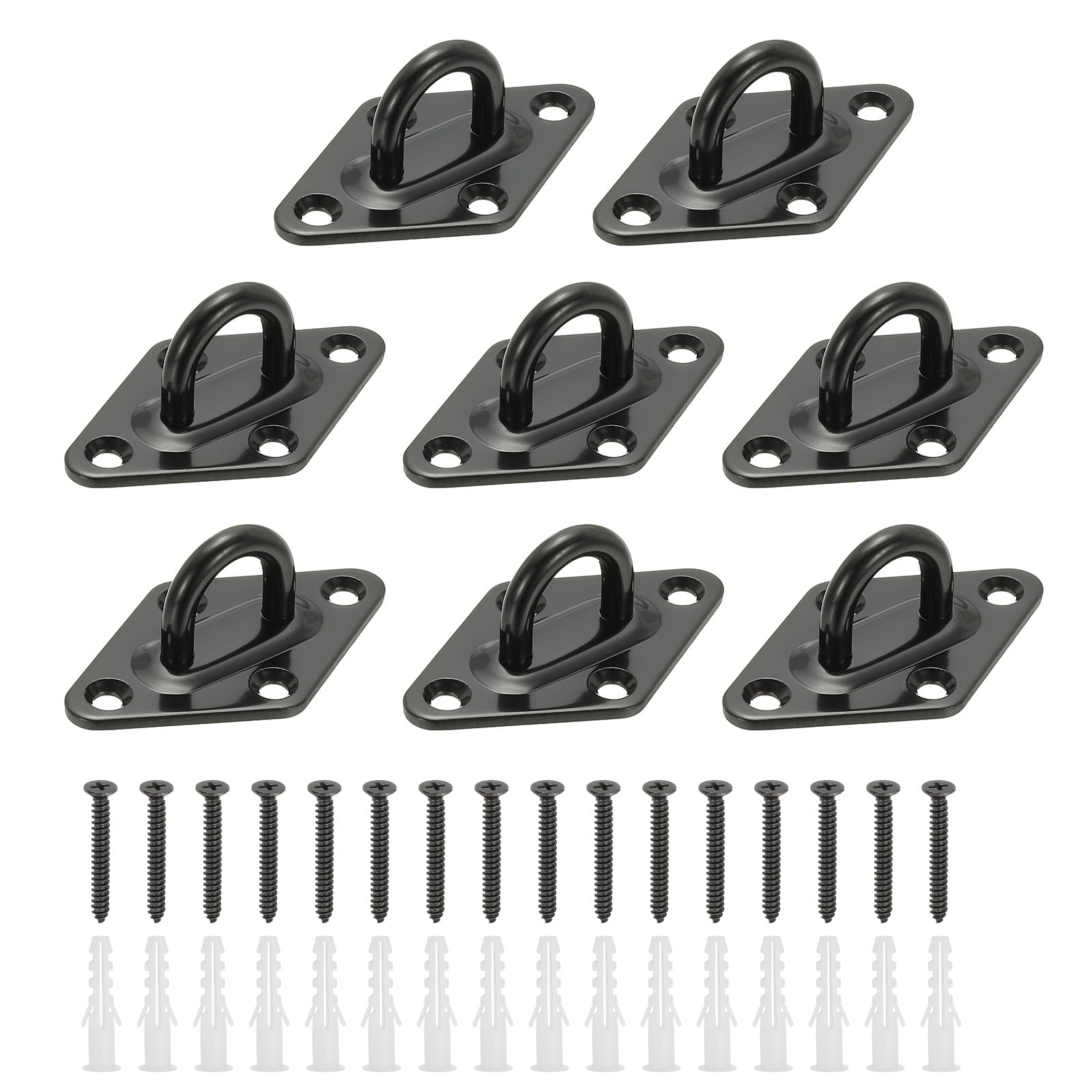 Uxcell 8Pcs 304 Stainless Steel Ceiling Hooks - Rhombus Wall Mount U ...