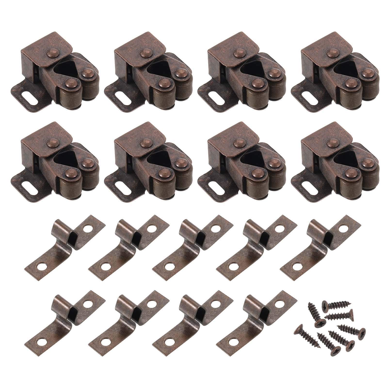 Uxcell 8Pcs Cabinet Latch Double Roller Catch, Lock Stop Catch Clamp ...