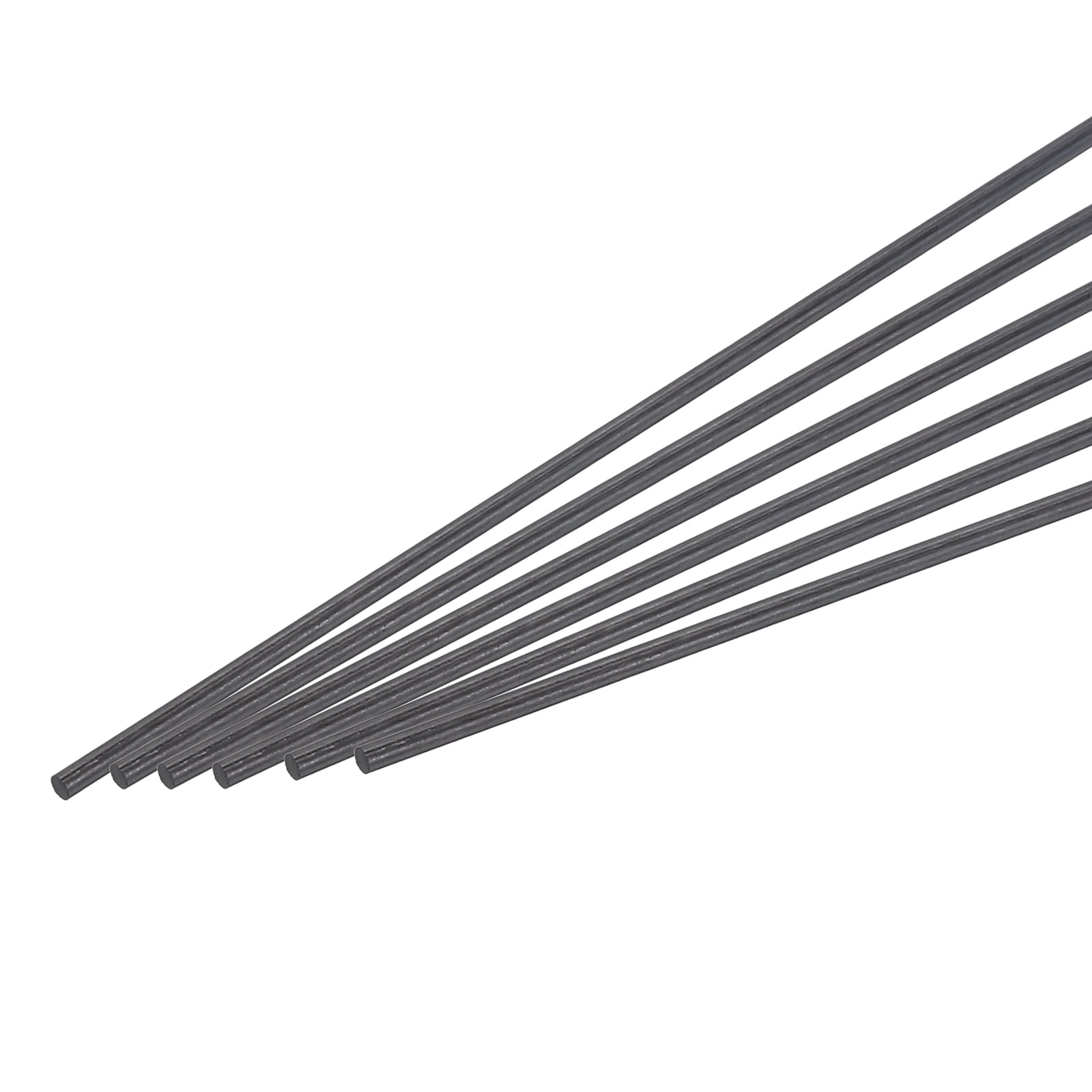 Uxcell 8Pcs Carbon Fiber Rod 6mm x 300mm Carbon Rod Bar for RC Plane ...