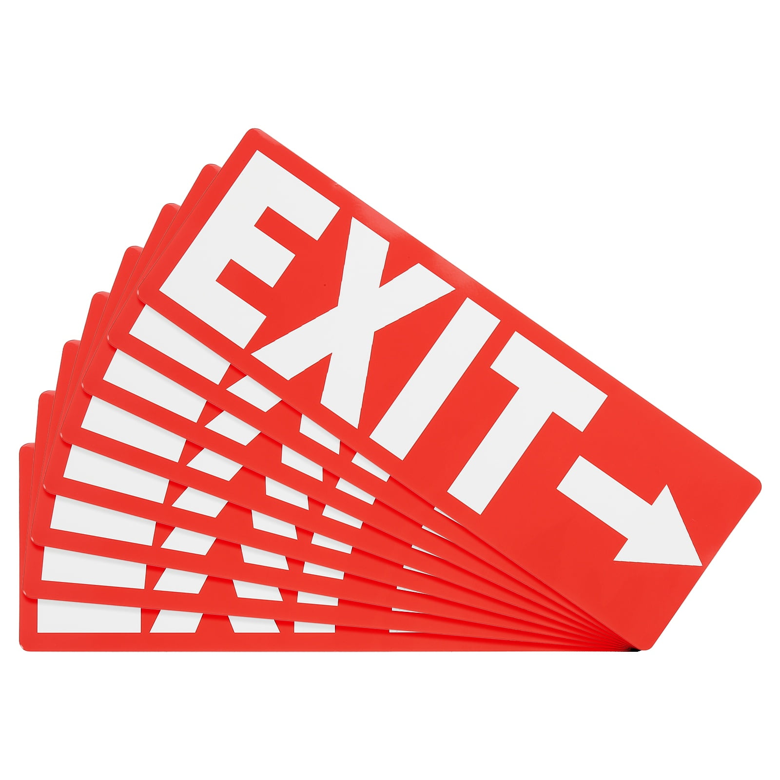 Uxcell 8Pcs Exit Signs with Right Arrow Signs Stickers,11.8x3.93 Inch ...