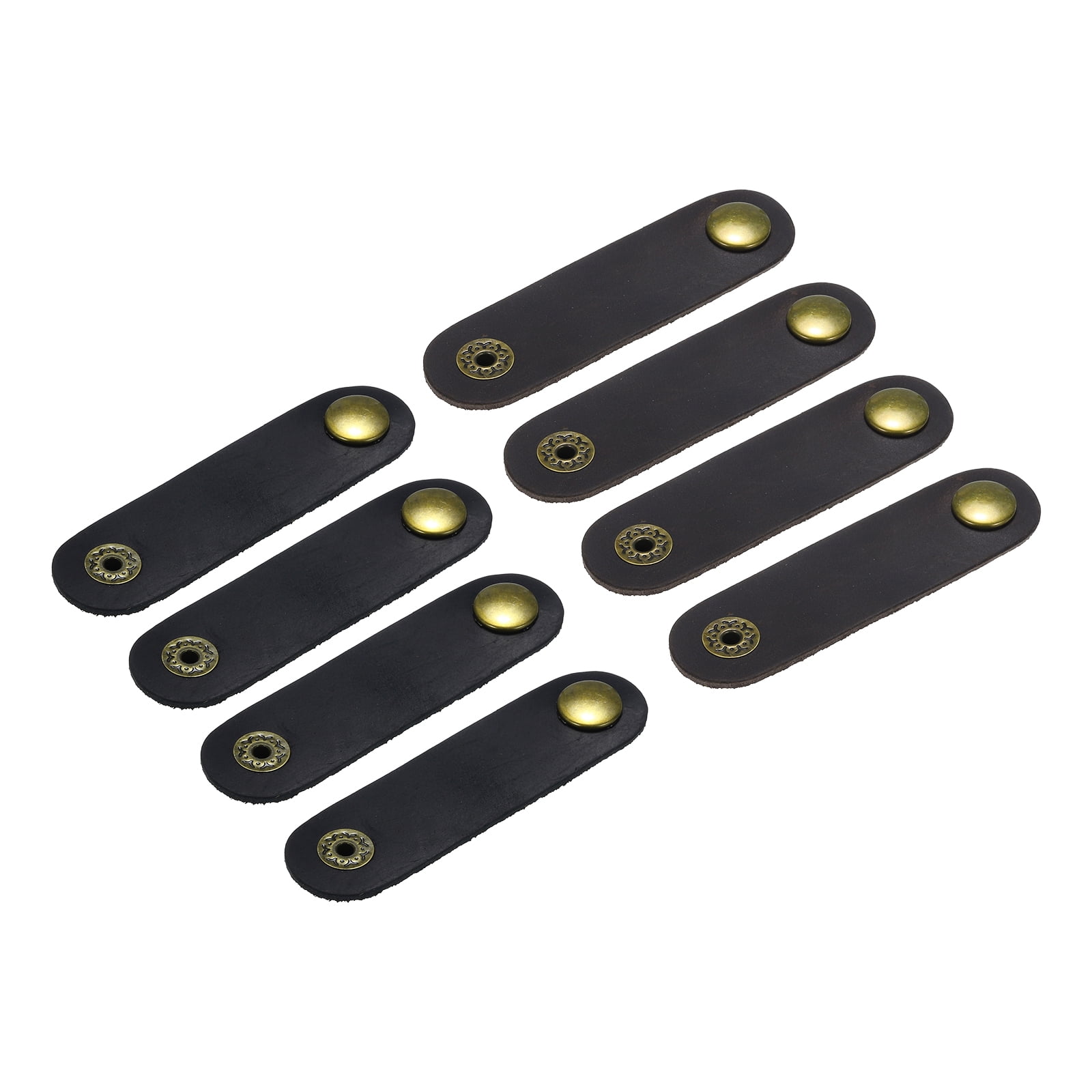 Uxcell 8Pcs Leather Cable Straps Cord Organizer Cable Ties Portable ...