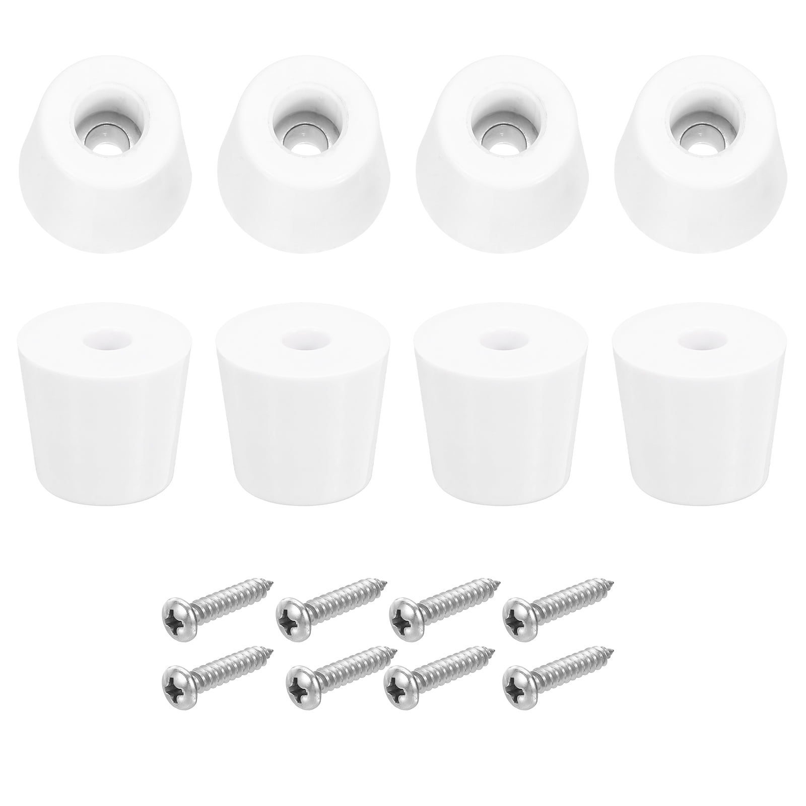 Uxcell 8Pcs Rubber Bumper Feet, 17mm H x 19mm W Round Pads with Washer ...