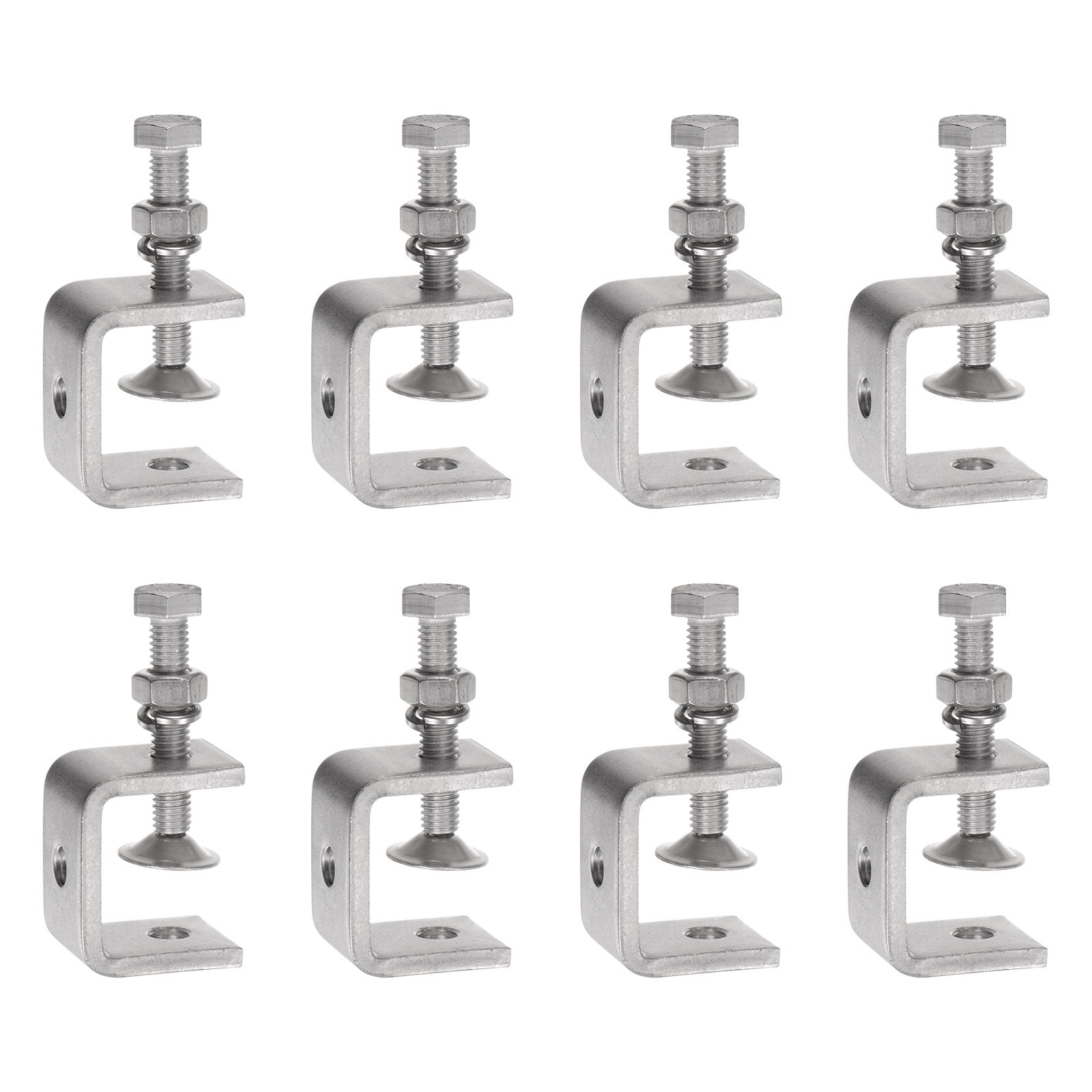 Uxcell 8Pcs Stainless Steel C Clamps Mini 1.18" Wide Jaw Opening for ...