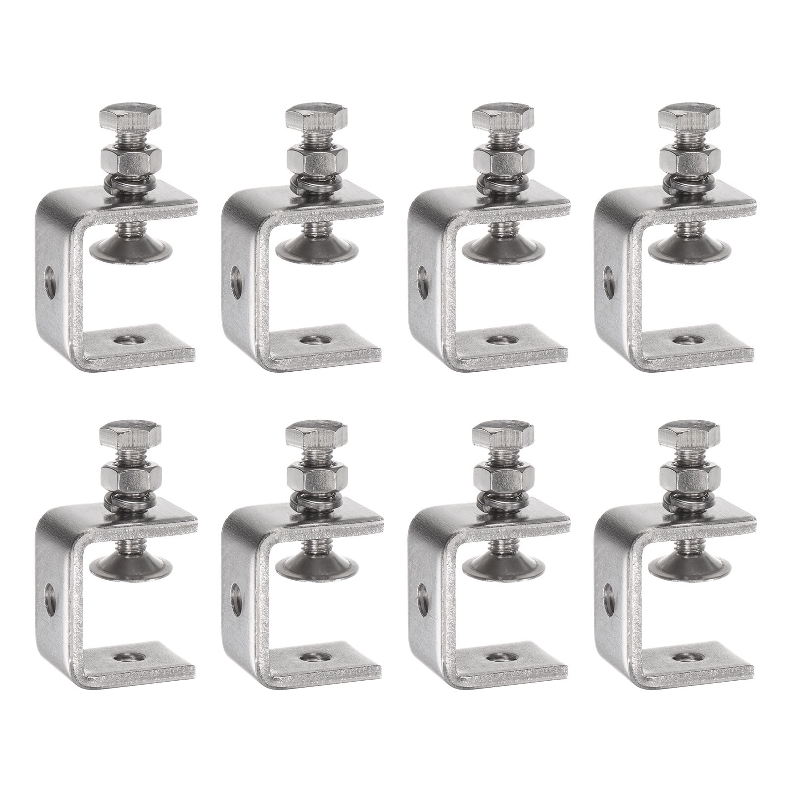 Uxcell 8Pcs Stainless Steel C Clamps Mini 1" Wide Jaw Opening Small ...