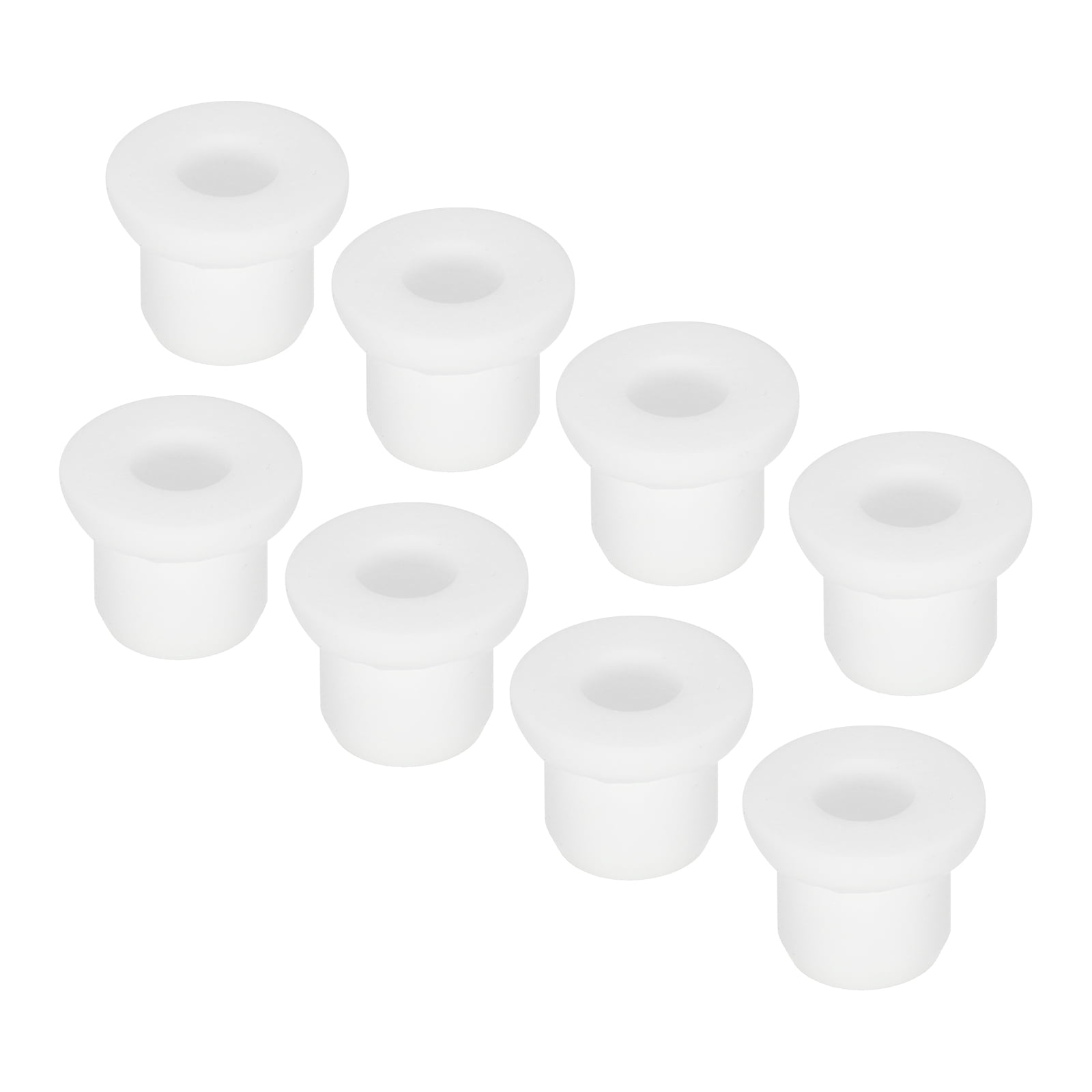 Uxcell 8Pcs T Shape Rubber Grommet Mount Dia 10mm,ID 6mm White Seal ...
