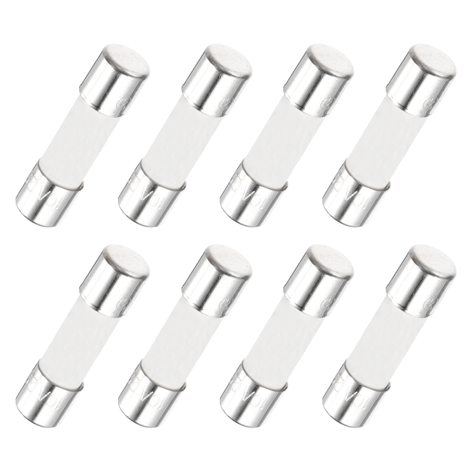 Uxcell 8Pcs Time Delay Fuse Ceramic Fuses Tube 5mm x 20mm 250V 10A for ...