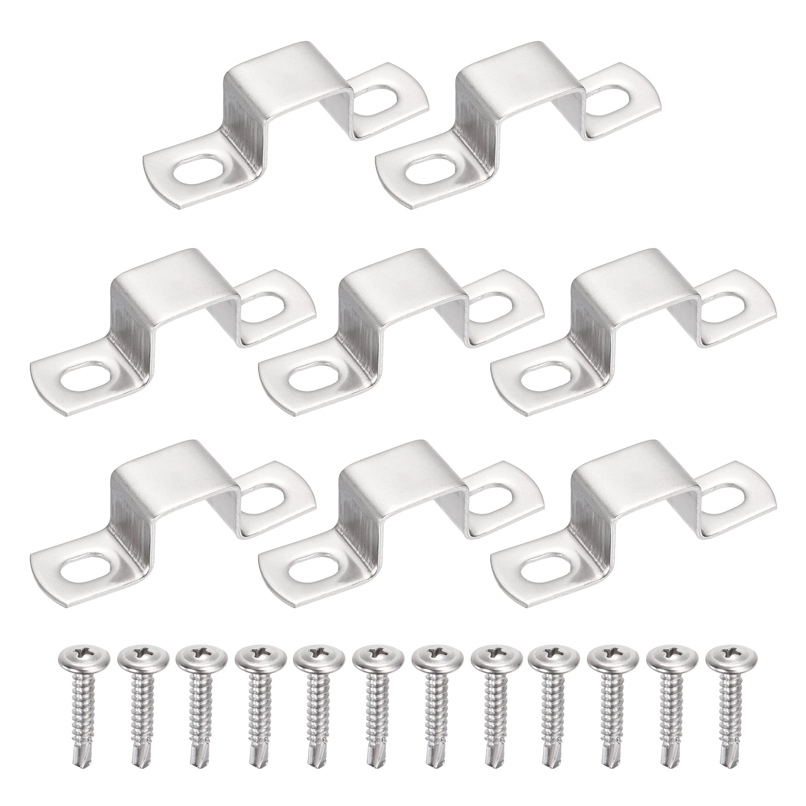 Uxcell 8Pcs U Shape Square Tube Clamp, 25x25mm U Shaped Bracket 304 ...