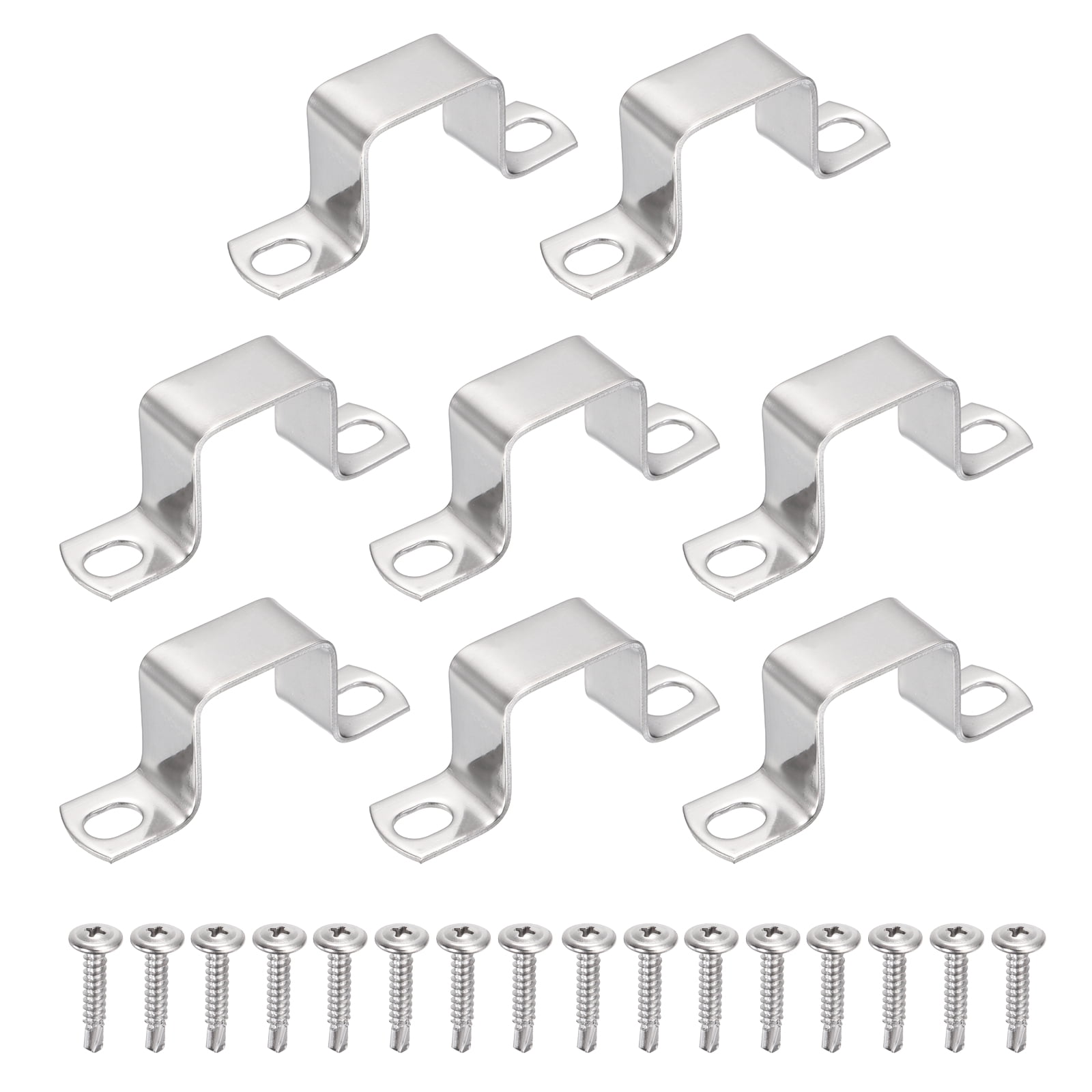 Uxcell 8Pcs U Shape Square Tube Clamp, 30x30mm U Shaped Bracket 304 ...