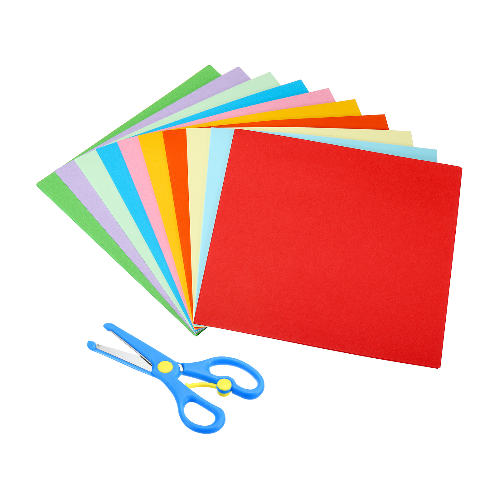 Uxcell 8inch Origami Paper Set, 100Pcs Square Paper with Scissor ...