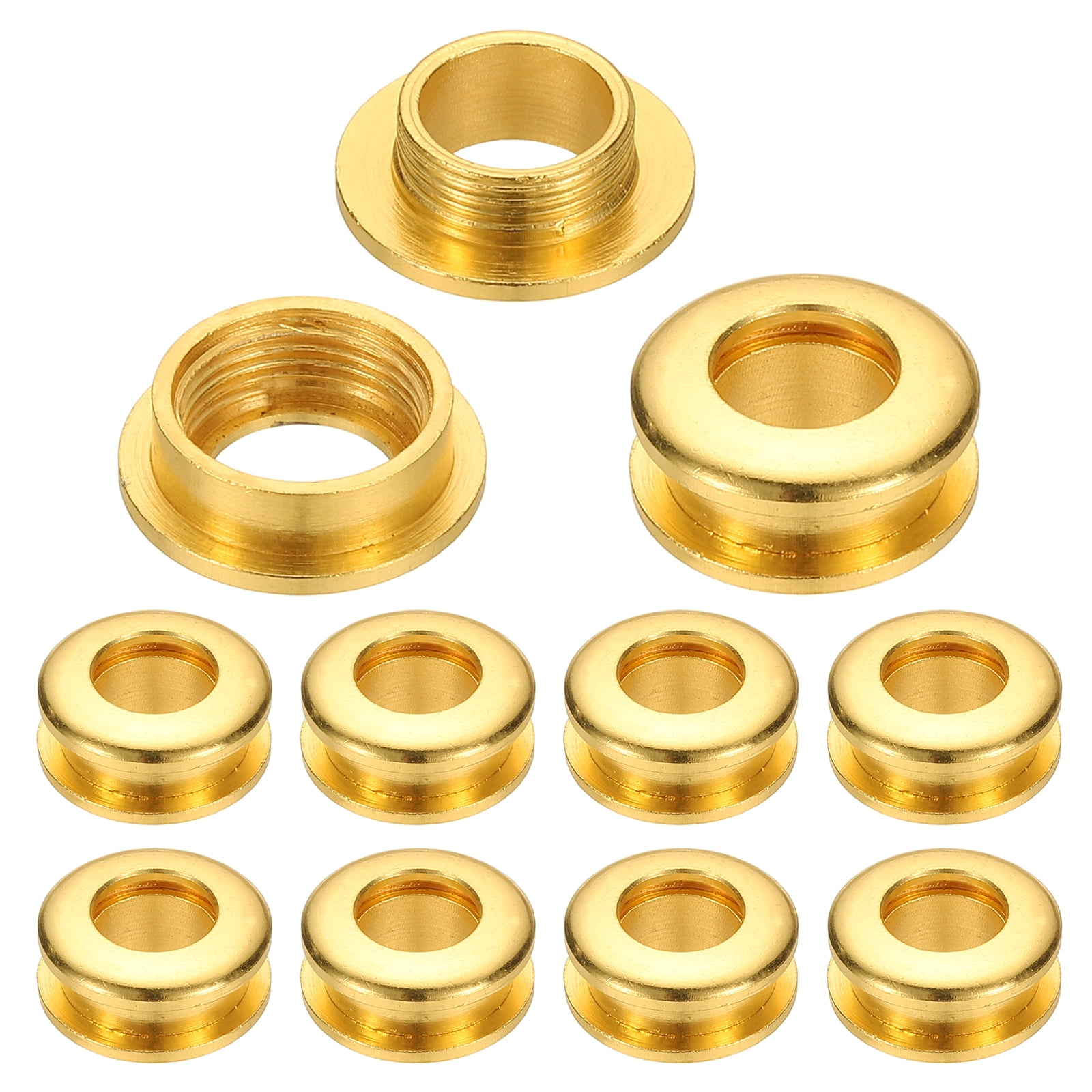 Uxcell 8mm(1/3 inch) Solid Brass Hole Eyelets, 10 Pcs Arc Surface Self ...