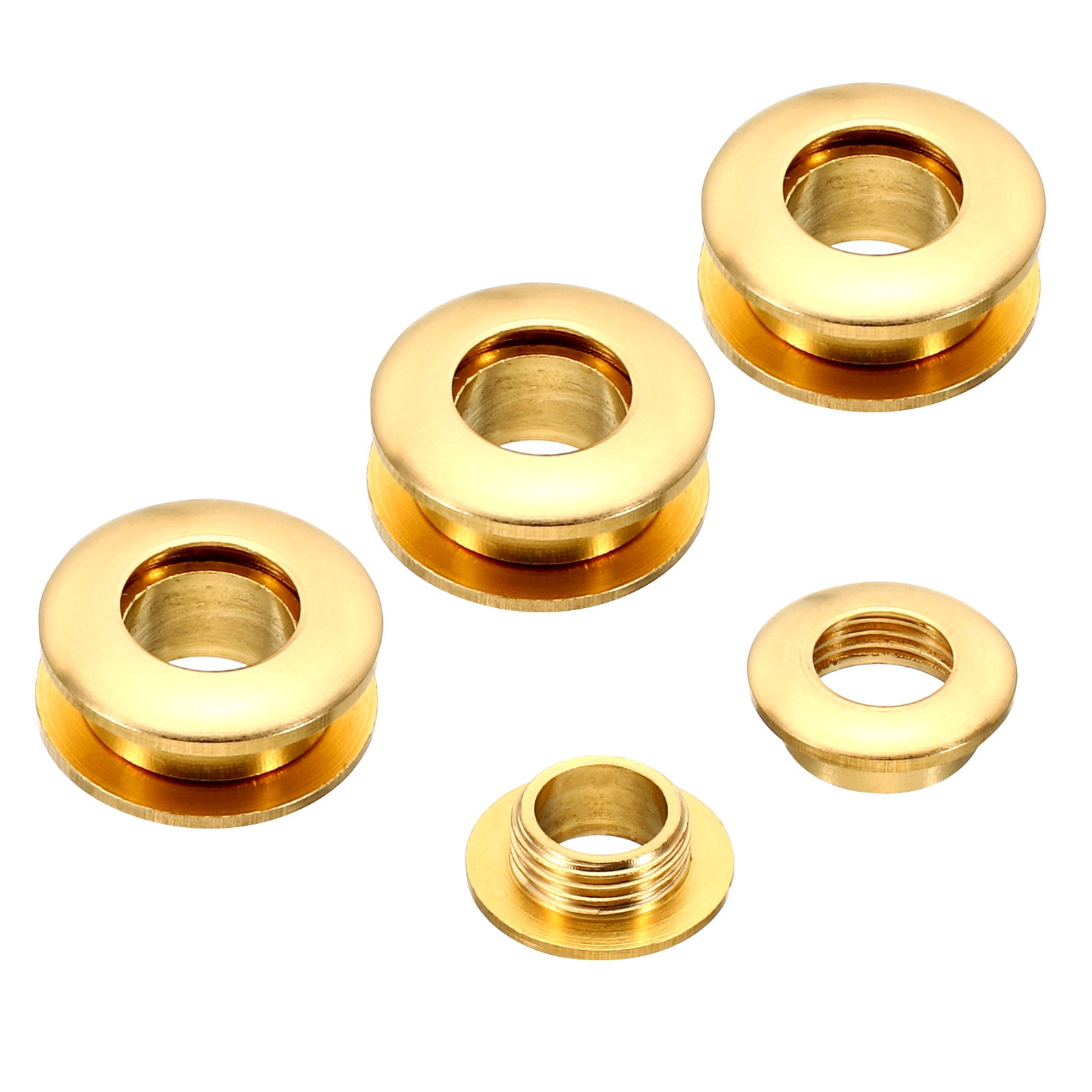 Uxcell 8mm(1/3 inch) Solid Brass Hole Eyelets, 4 Pcs Arc Surface Self ...
