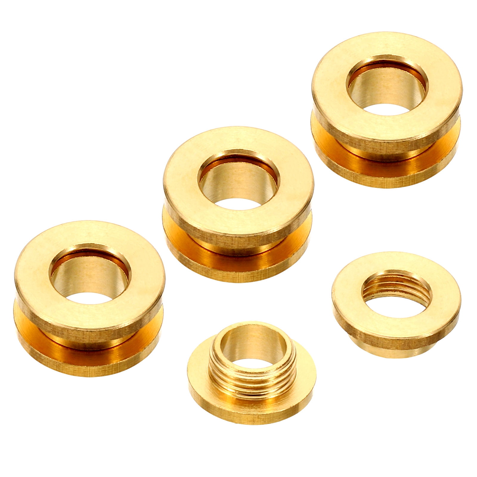 Uxcell 8mm(1/3 inch) Solid Brass Hole Eyelets, 4 Pcs Flat Self Backing ...