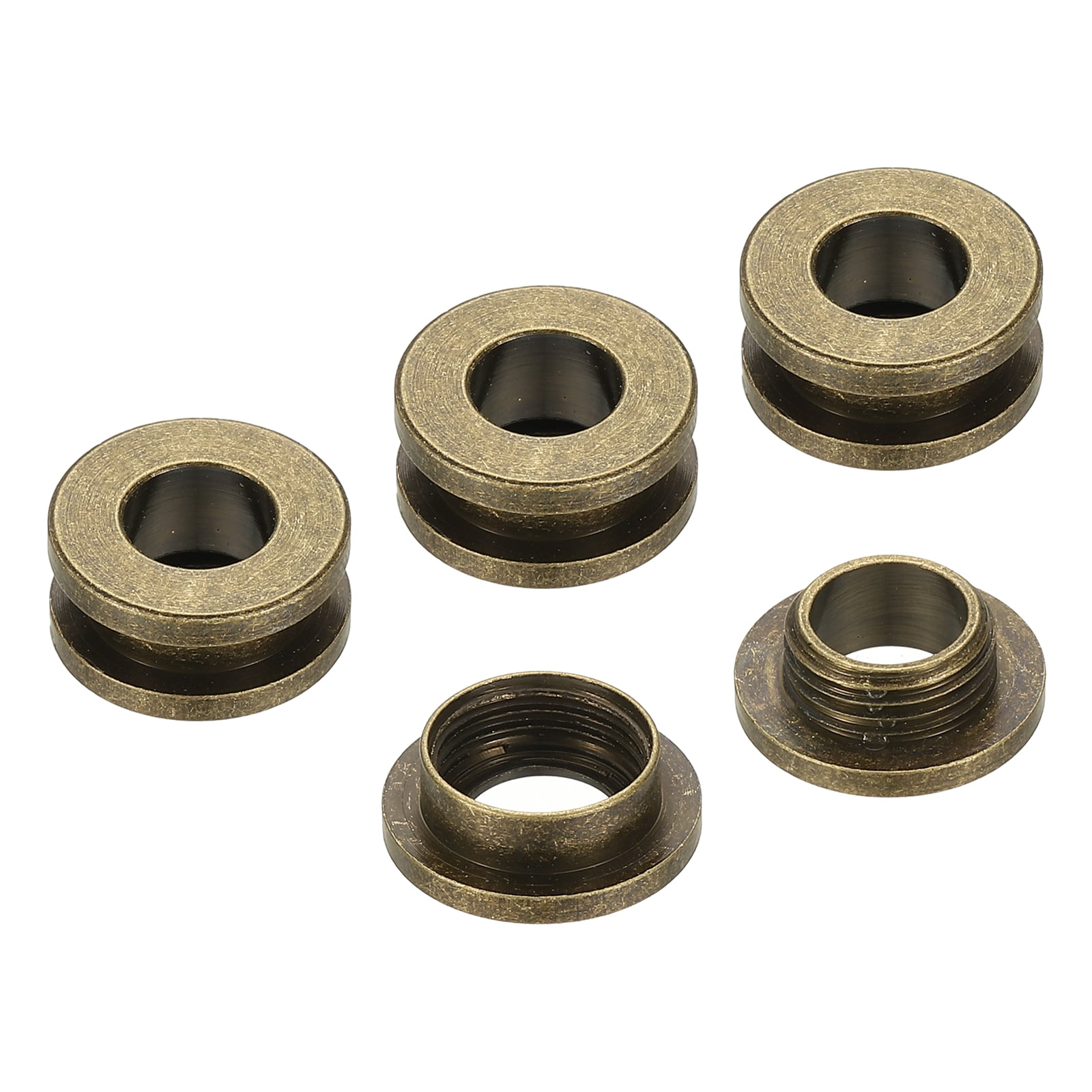 Uxcell 8mm(1/3 inch) Solid Brass Hole Eyelets, 4 Pcs Flat Self Backing ...