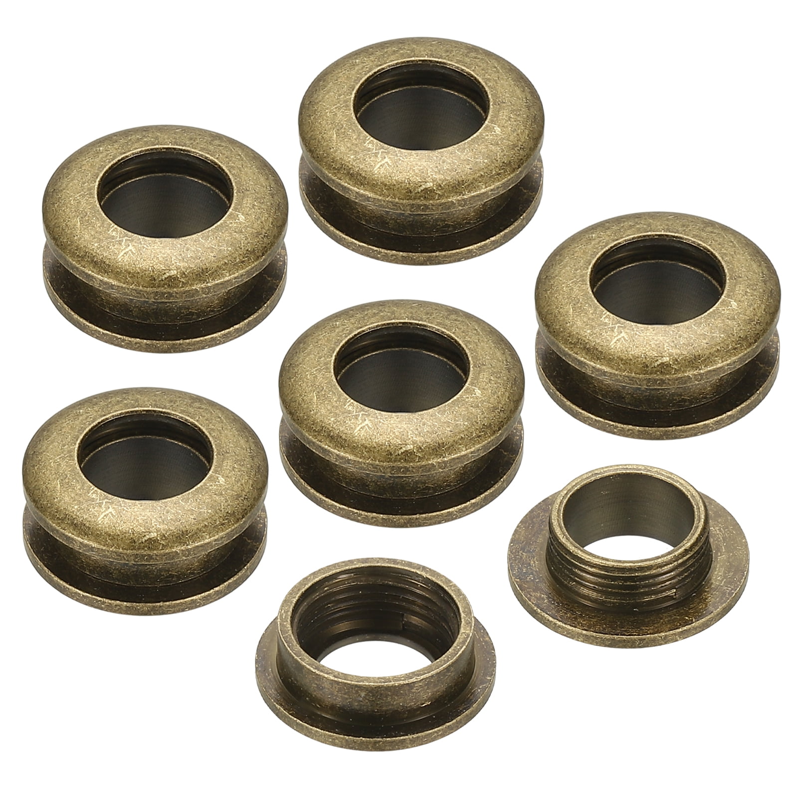 Uxcell 8mm(1/3 inch) Solid Brass Hole Eyelets, 6 Pcs Arc Surface Self ...
