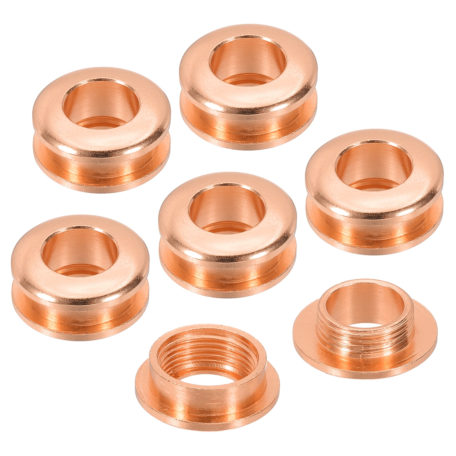 Uxcell 8mm(1/3 inch) Solid Brass Hole Eyelets, 6 Pcs Arc Surface Self ...