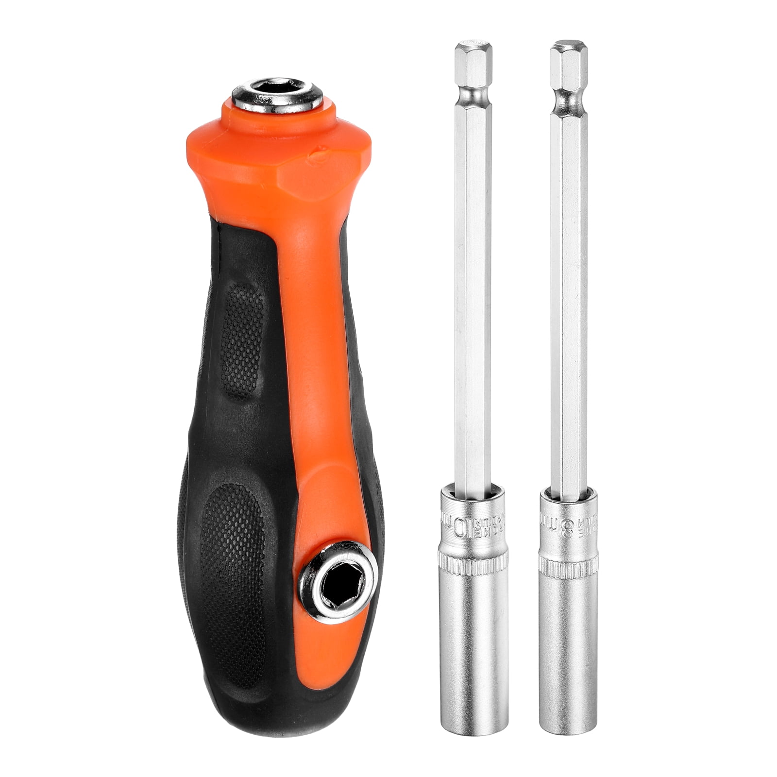 Uxcell 8mm 10mm Metric Nut Driver with 1/4" Hex Nut Screwdriver Bit ...