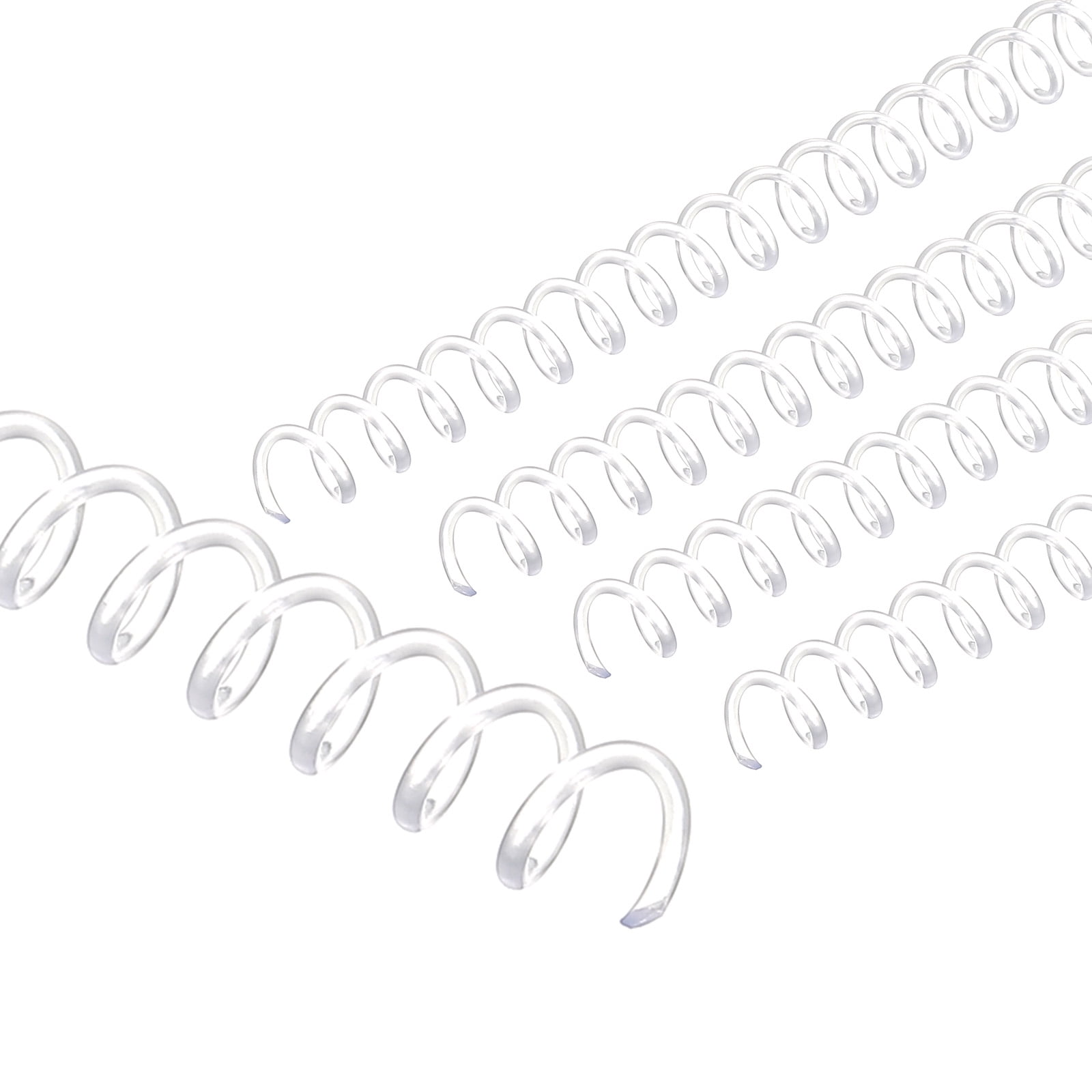 Uxcell 8mm(5/16") Plastic Spiral Binding Coils, 20 Pcs Binding Spirals 40 Sheet Capacity 3:1 ...